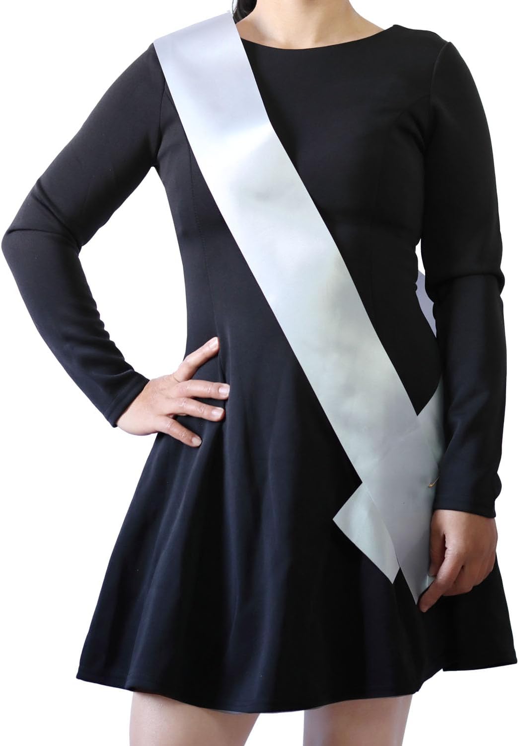 Amazon.com: FENDOLE 6 Pack Silver Blank Sash,Plain Satin Sashes,Sashes ...