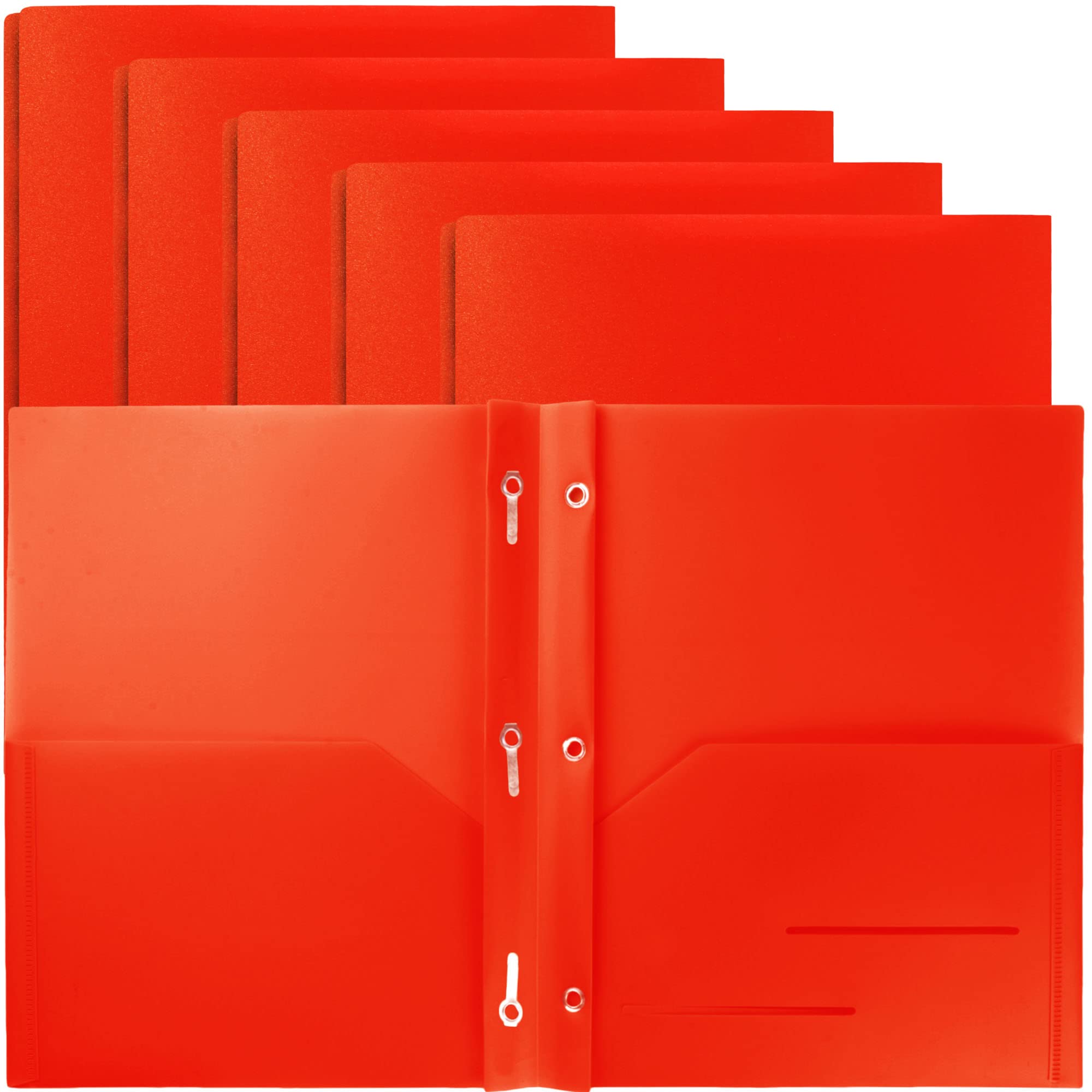 Snapklik.com : Youngever 6 Pack Heavy Duty Plastic Two Pocket Folders