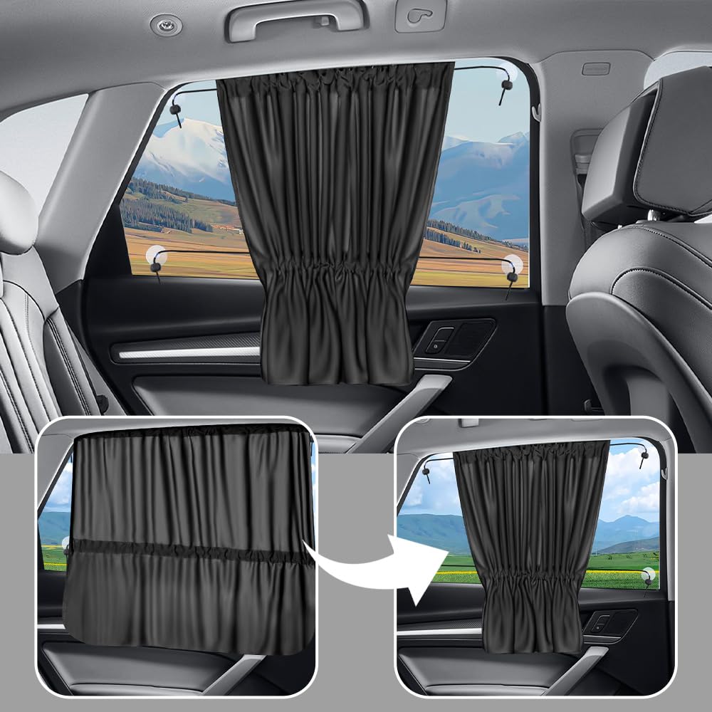 Snapklik.com : 2PCS Car Window Shades,Suction Cup Mount Car Side Window ...