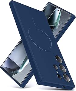 Amazon.com: YSLBWLE Magnetic for Samsung Galaxy S24 Ultra Case, Thin Liquid Silicone Case ...