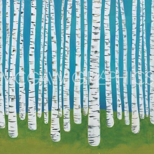 Amazon.com: Birch Grove Art Print Art Poster Print by Lisa Congdon ...