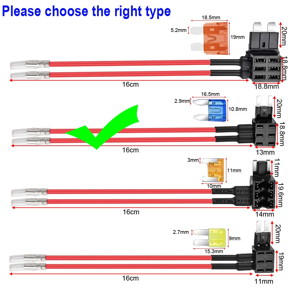 Snapklik.com : Gebildet 2pcs 12V 24V Small Dual-Port Add-a-Circuit Fuse ...
