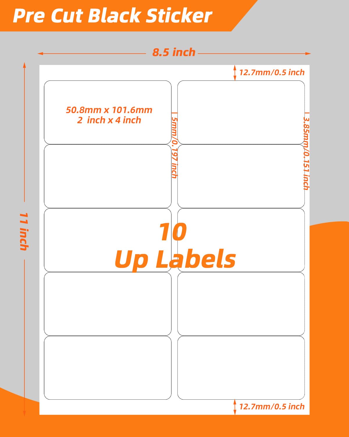 Snapklik.com : 2" X 4" Shipping Labels, 600 Sheets 6000 10 UP Mailing ...