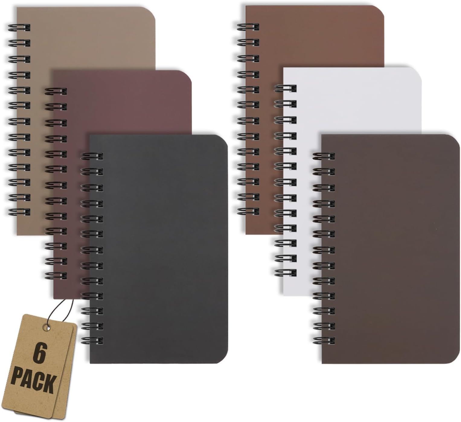 Amazon.com : KTOJOY 6 Pack Spiral Notebook Small Pocket Notebook 3x5 ...