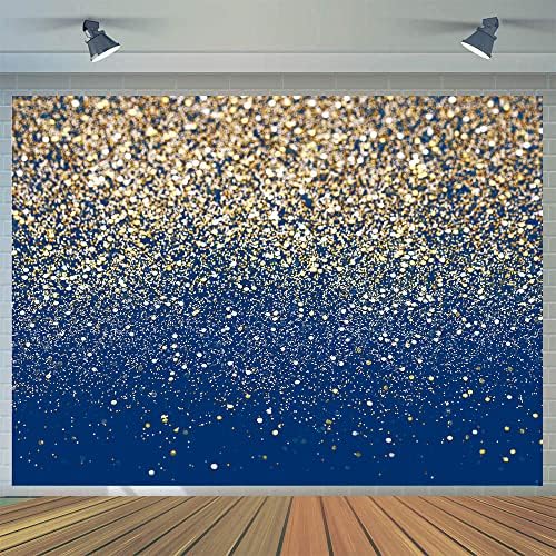 Amazon.com : CYLYH 10x8FT New Year Backdrop - Blue & Gold Vinyl ...