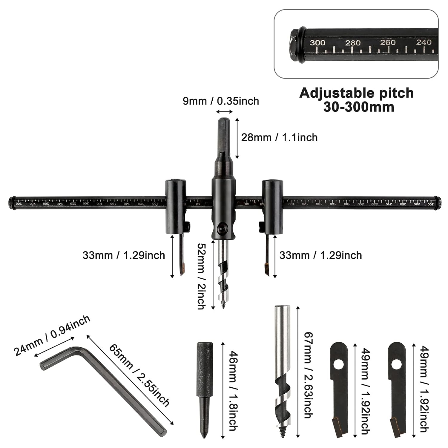 Adjustable Circle Hole Saw, Alloy Adjustable Circular Hole Cutter Saw ...