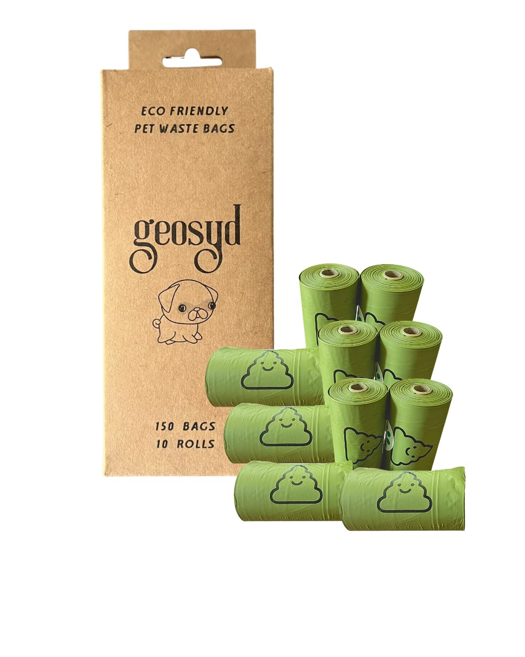Amazon.com: GeoSyd Eco-Friendly Dog Poop Bags, Poop Bag Refill, Dog ...