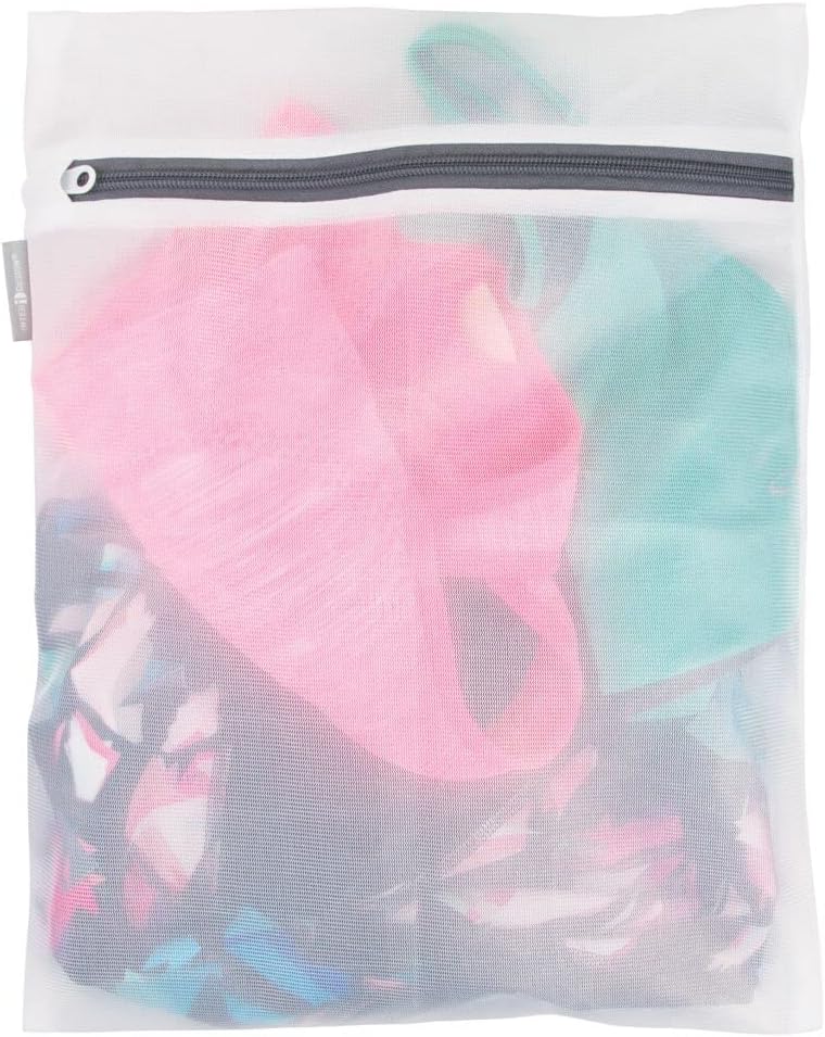 Amazon.com: mDesign Medium Laundry Mesh Wash Bag - Fine Weave Fabric ...