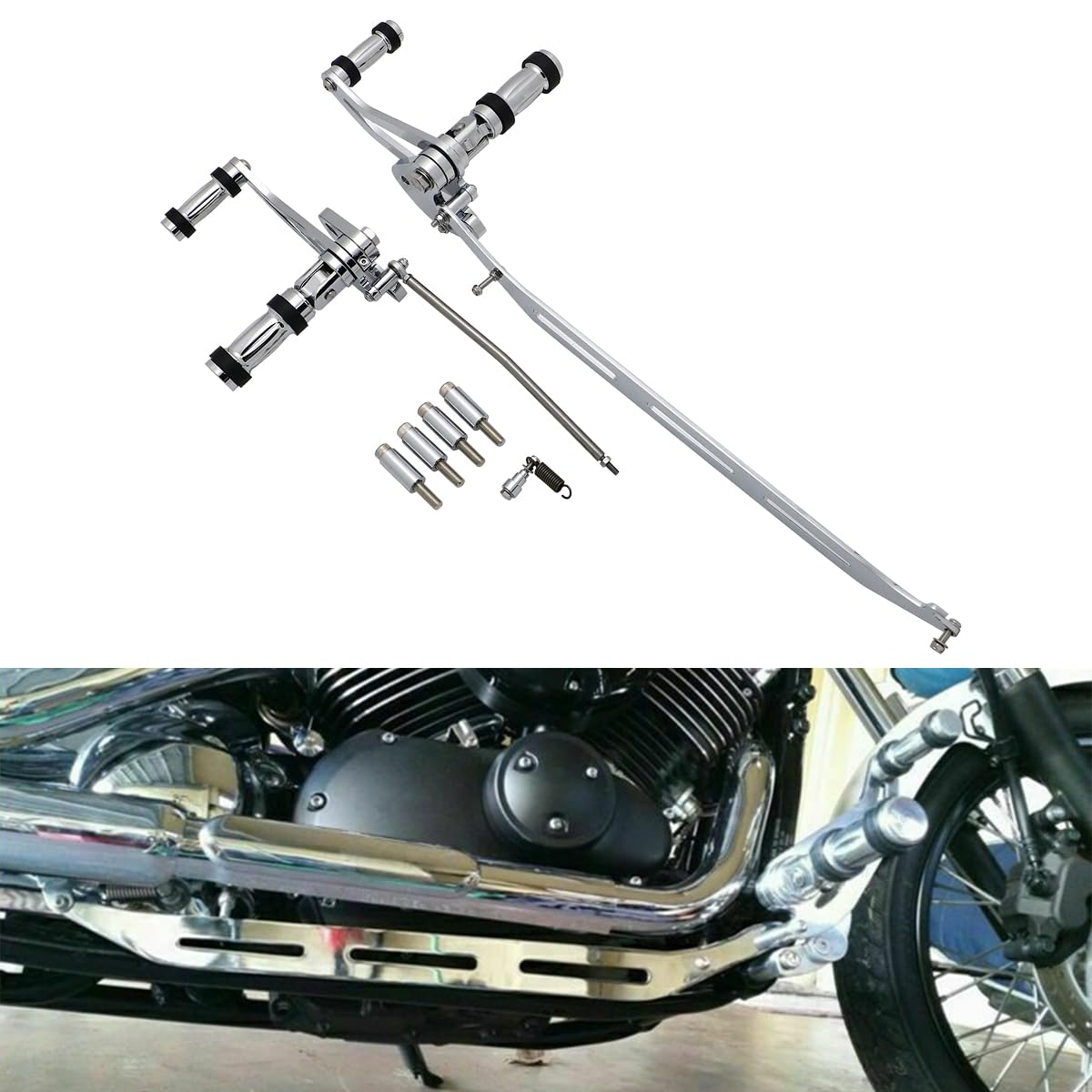 Amazon.com: Motorcycle CNC Forward Controls Footpegs Compatible with ...