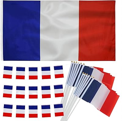 Anley Lot de 12 mini drapeaux bleus – Petits drapeaux miniatures ...