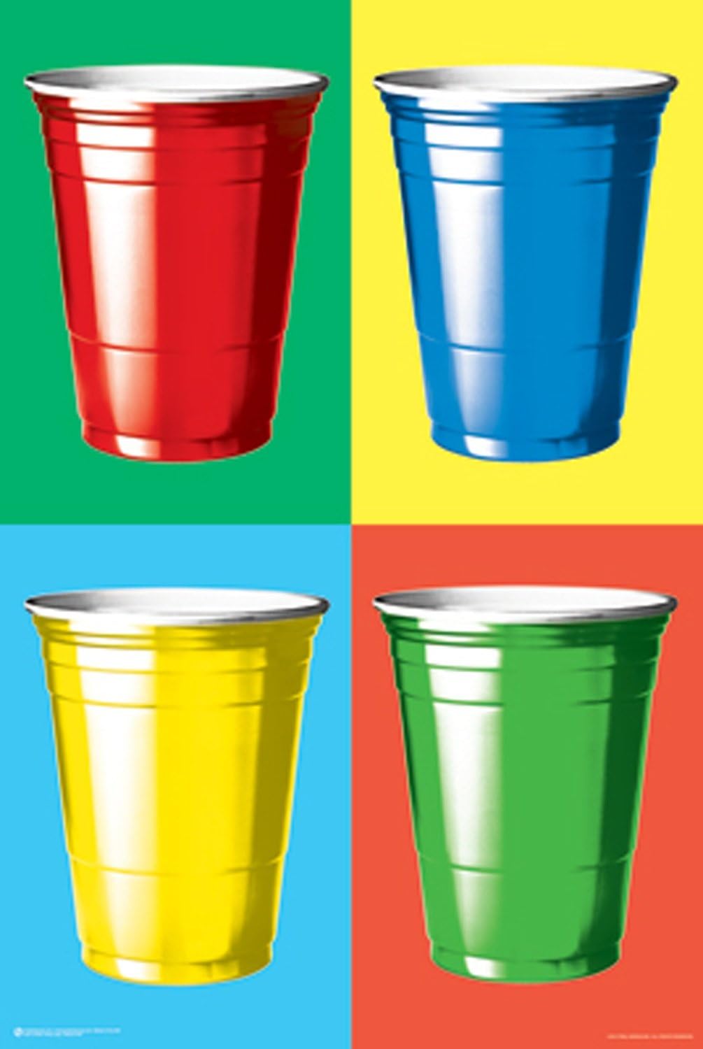 Amazon.com: Posterservice Party Cups Colors Poster: Posters For College ...