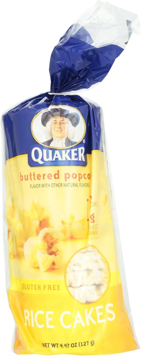 Amazon.com: Quaker Rice Cakes Butter Popped Corn 4.5 OZ (Pack of 12 ...