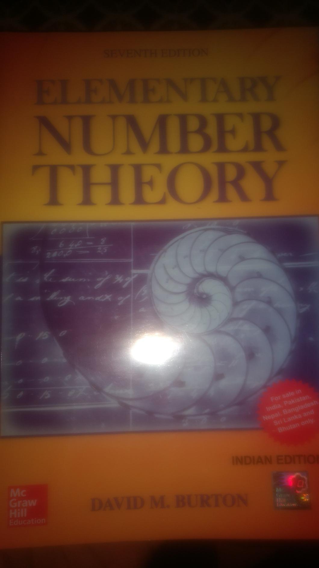 (Old Edition) Elementary Number Theory : Burton D M: Amazon.in: Books