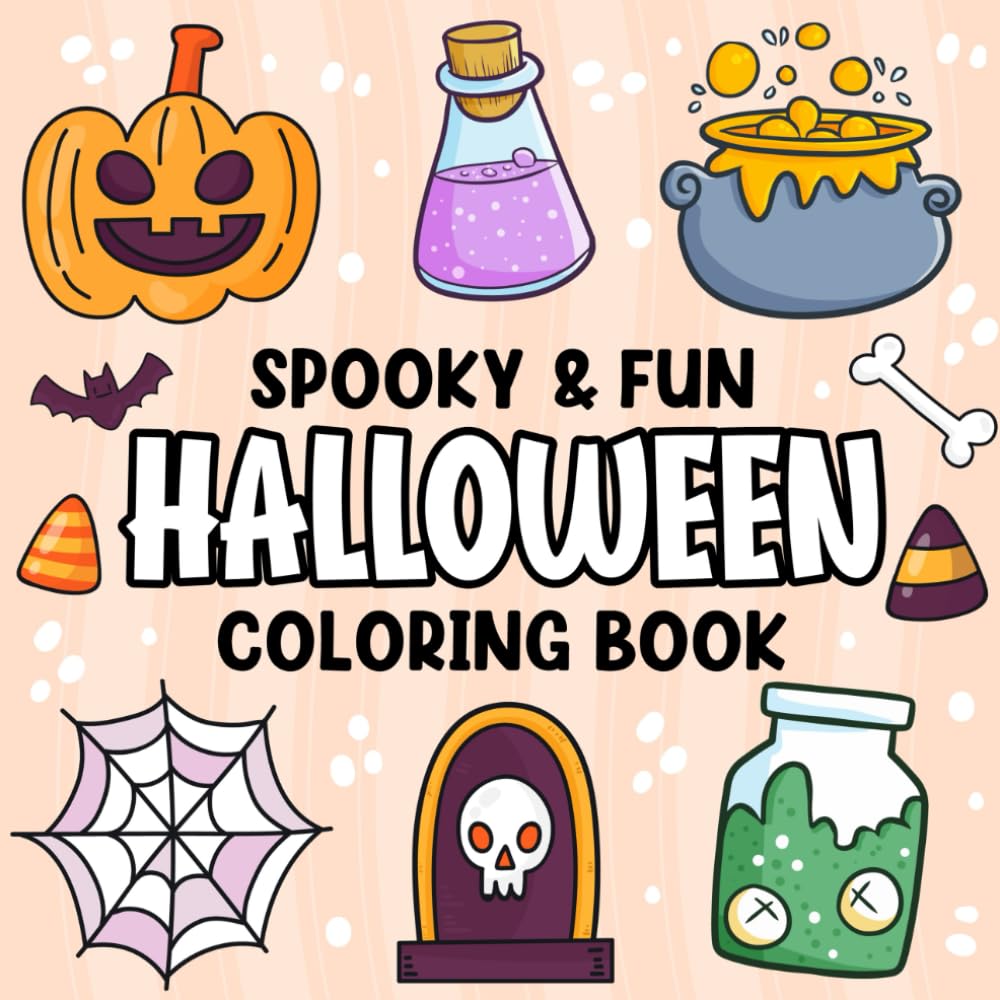 Amazon.com: Spooky & Fun Halloween Coloring Book: Bold and Easy ...