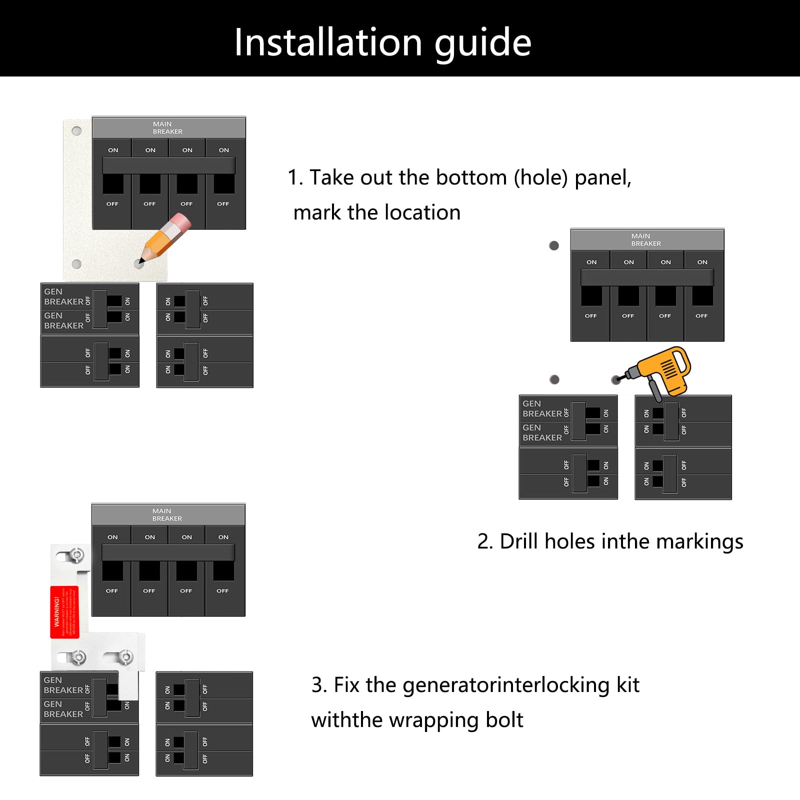 Snapklik.com : Generator Interlock Kit Compatible