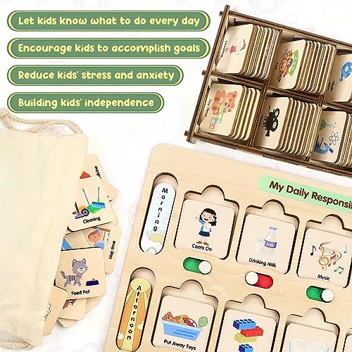 Snapklik.com : Joyreal Visual Schedule For Kids 3 4 5 6 Years Old ...