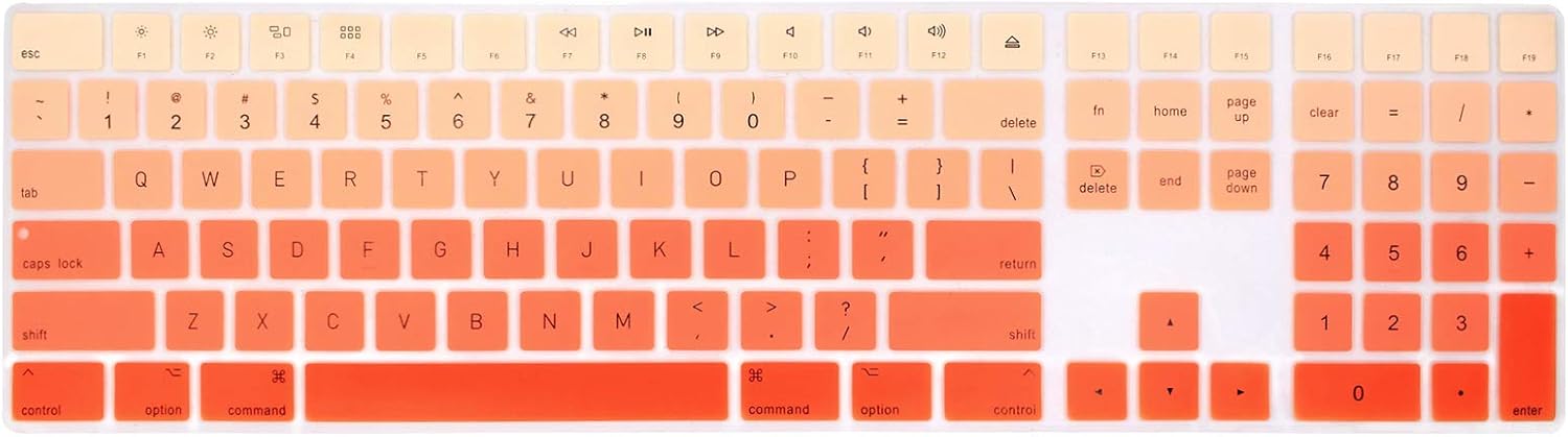 Amazon.com: HRH Ombre Orange Silicone Keyboard Cover Keypad Skin for ...