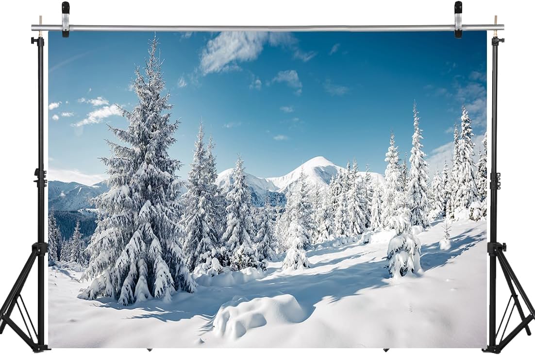 Amazon.com : YYTDY 7x5FT Winter Backdrop Snow Backdrop White Christmas ...