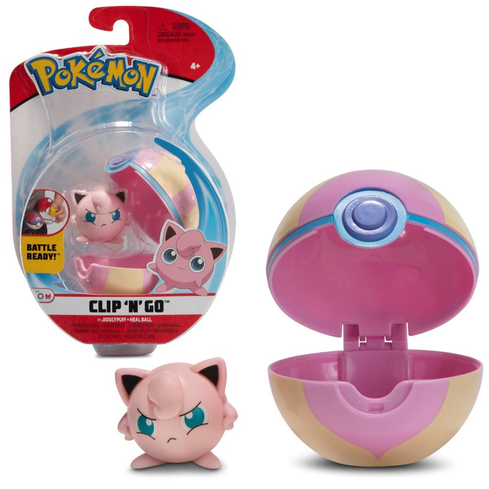 Buy Pokémon Clip 'N' Go Jigglypuff Pummeluff & Pokéball, Includes 1 x 5 ...