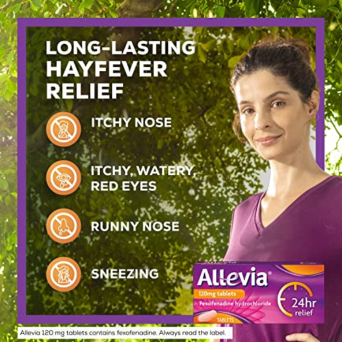 Allevia Hayfever Allergy Tablets, Prescription Strength 120mg ...