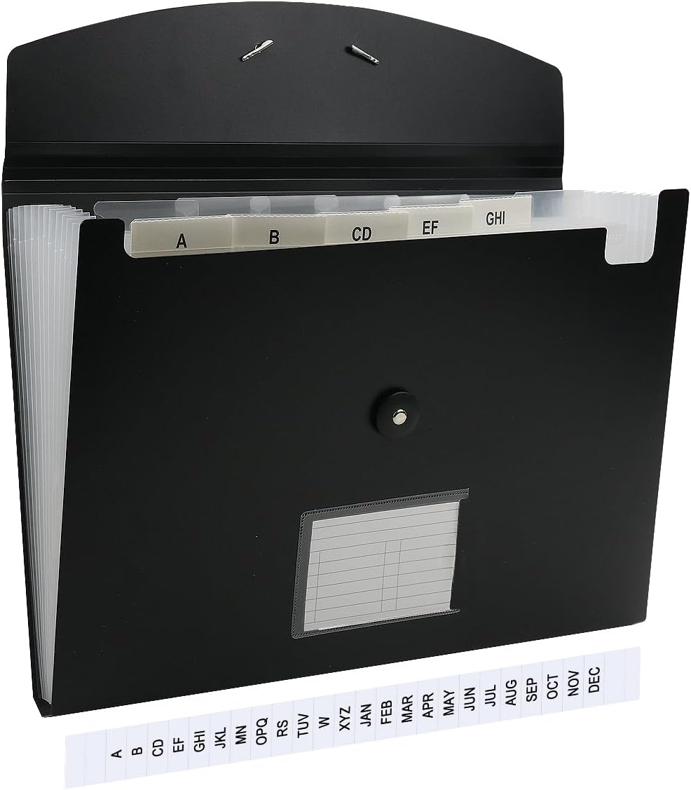 Amazon.com : JIMEIQI Accordion File Organizer, 13 Pocket Expanding File ...