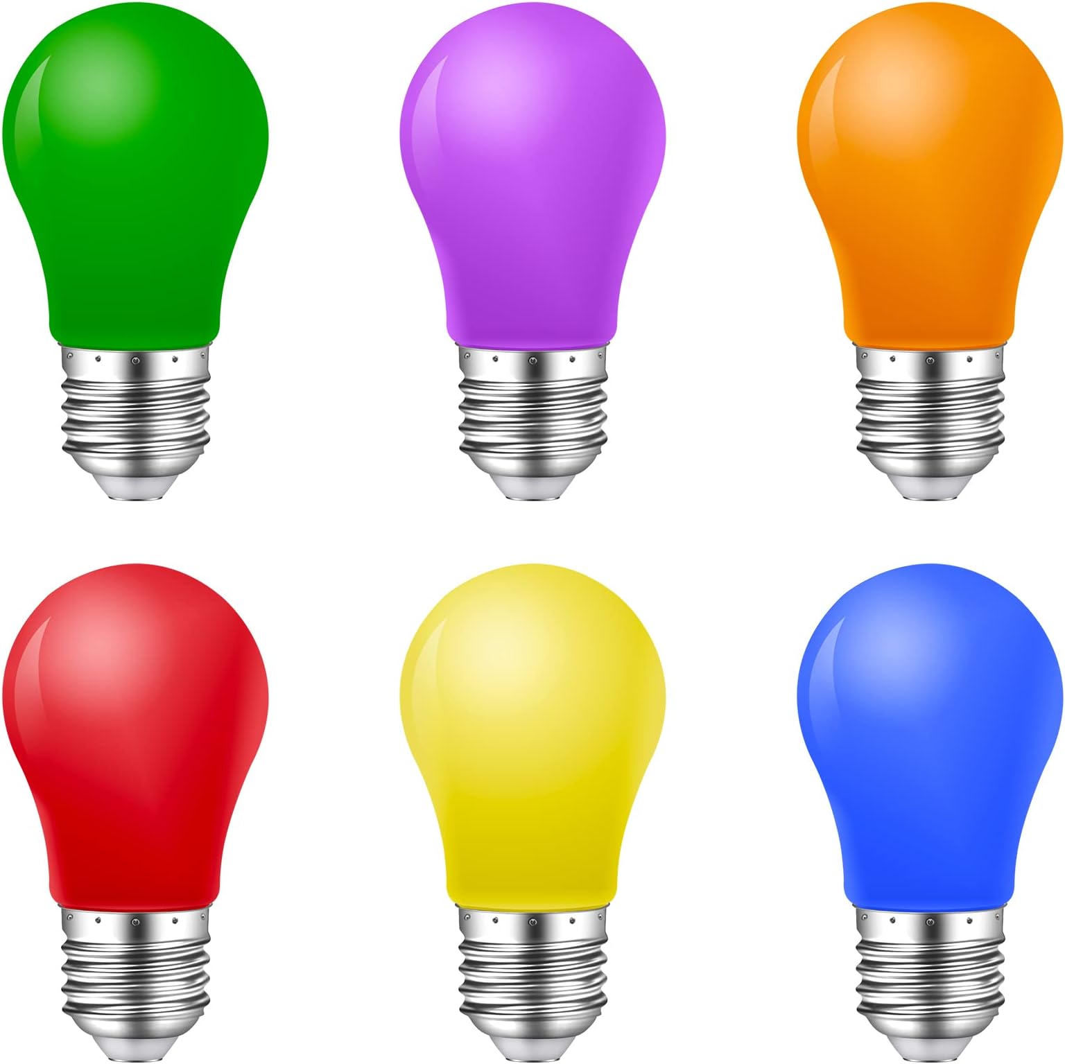 MZyoyo 1W Colored LED Bulb,E26/E27 K45 Colored Bulbs,Multicolor LED ...