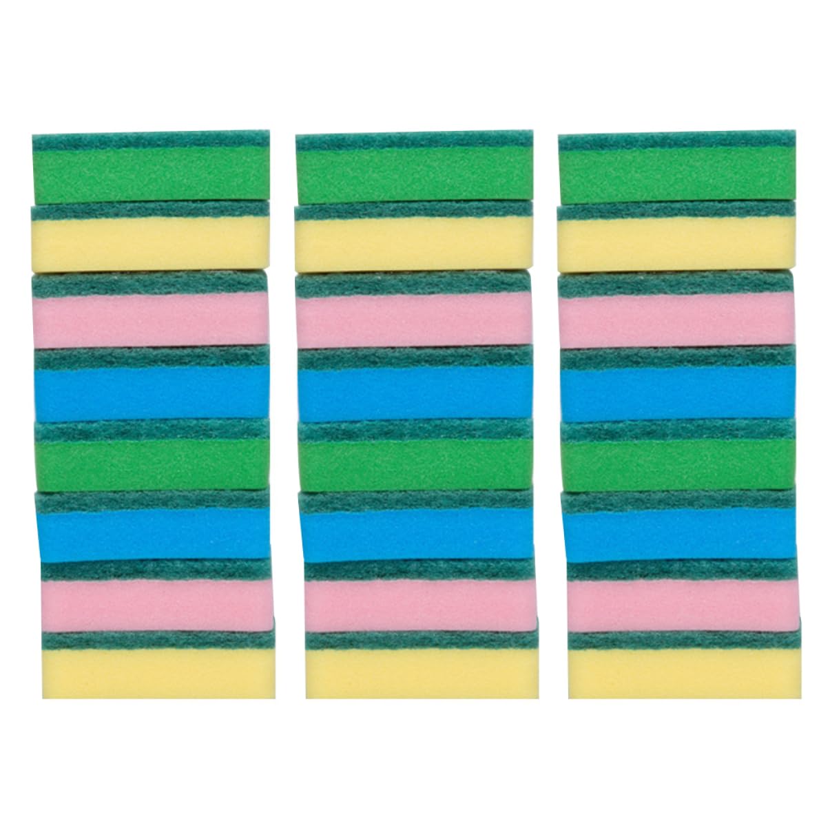 Amazon.com: KALLORY 50 Pcs Rub Dishwashing Sponge Scrub Sponge Colored ...
