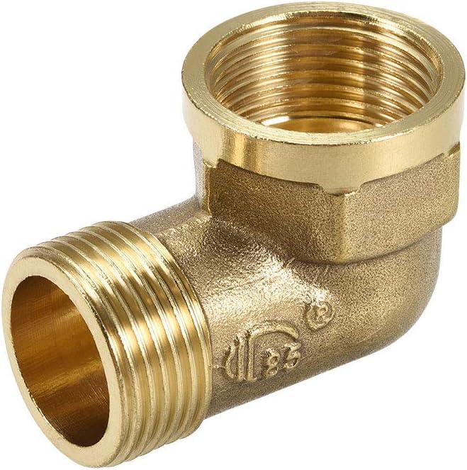 Amazon.com: uxcell Brass Pipe Fitting 90 Degree Drop Ear Elbow G1/2 ...