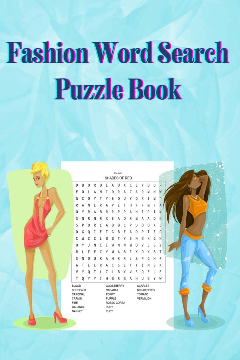 Fashion Word Search Puzzle Book 40 Puzzles Book With Fashion ...