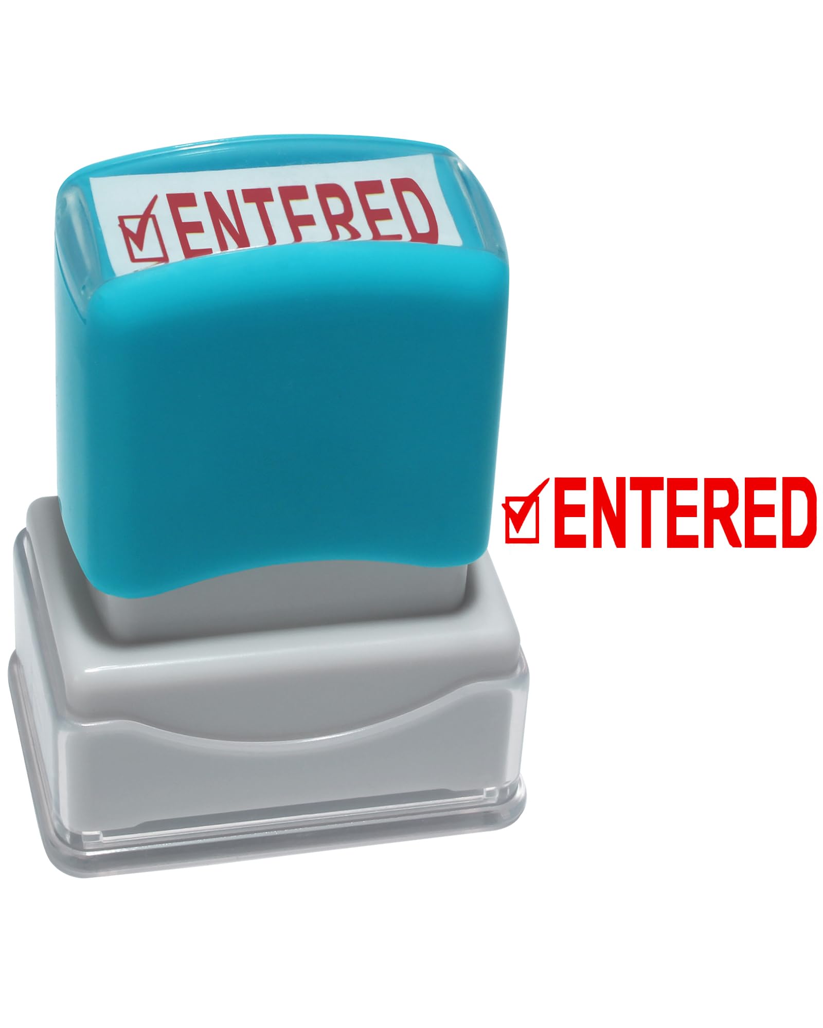 Amazon.com : Entered Self Inking Rubber Stamp YQBOOM Refillable Paid ...
