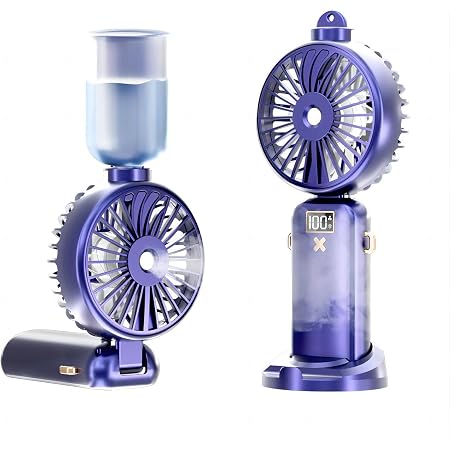 Amazon.com: Hadheld Misting Fan Portable Rechargeable Personal Mister ...