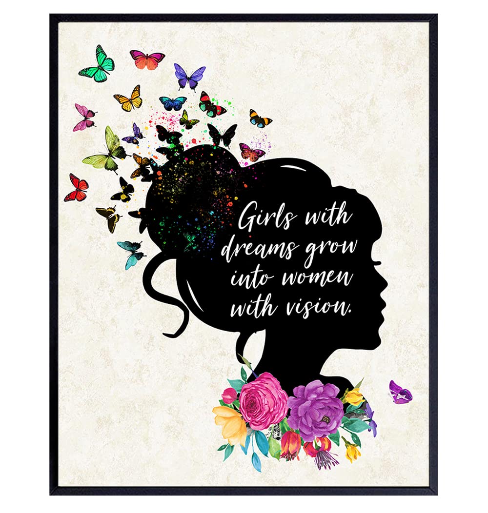Amazon.com: Inspirational Motivational Girls Room Decor - Positive ...