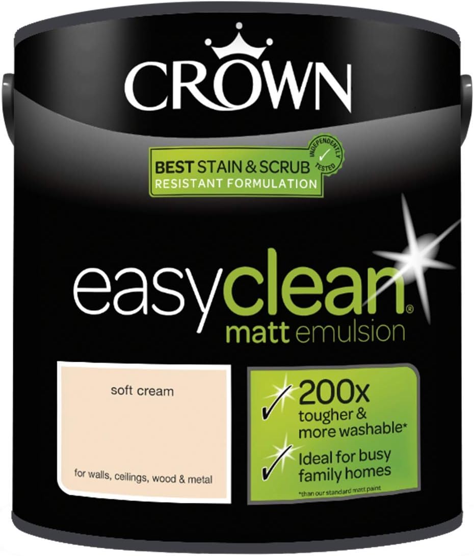 Crown Retail Core Emulsion Matt Soft Cream 2.5 L : Amazon.co.uk: DIY ...