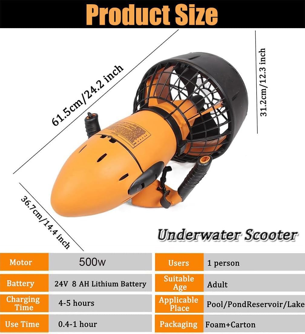 Rechargeable underwater scooter scooter, 500W marine scooter