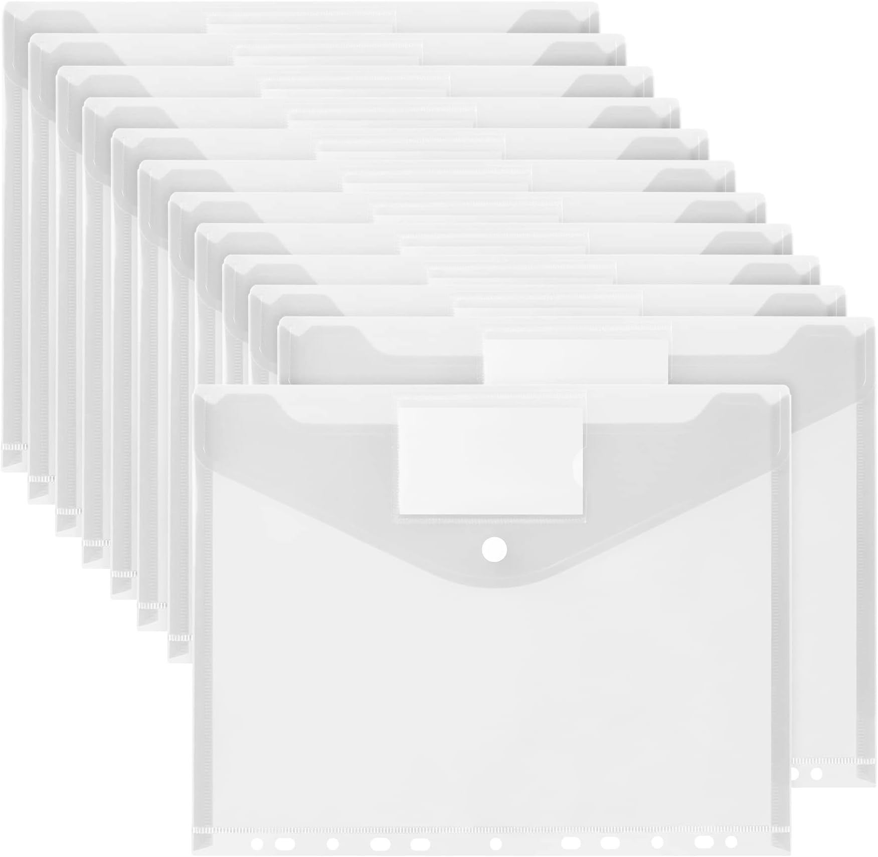 Amazon.com : Fuutreo 50 Pcs Binder Pockets for 3 Ring Binder Plastic ...