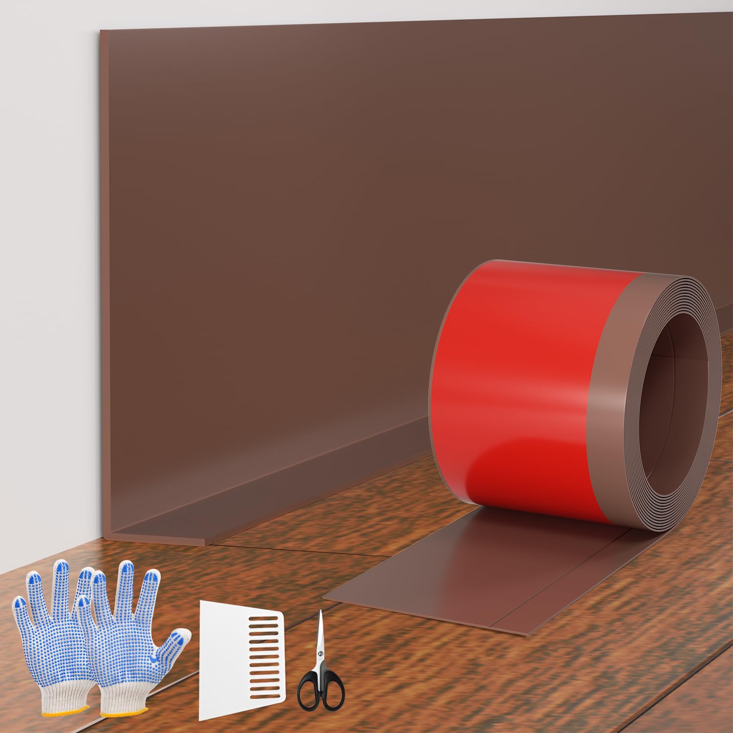 Amazon.com: Fuairmee Vinyl Baseboard Molding - 5 Inch(W) x 40 Feet(L ...