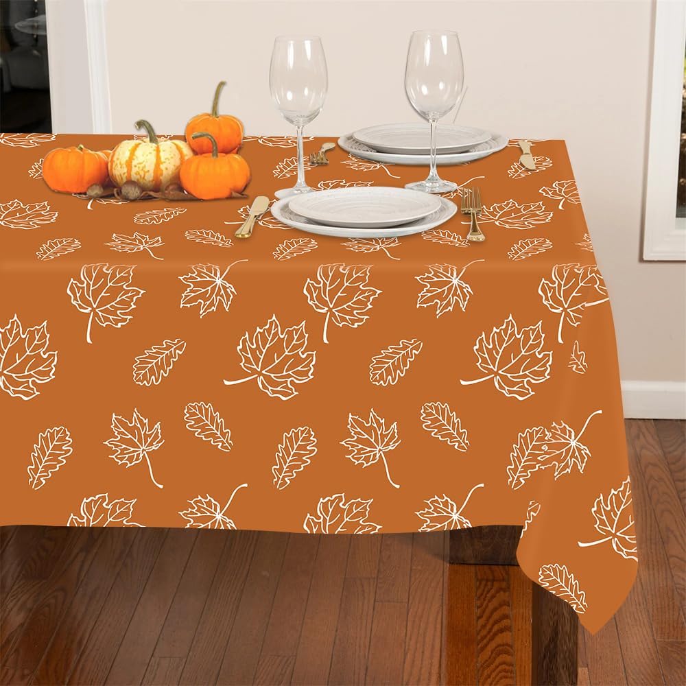 Amazon.com: Quimoy Fall Tablecloth 60×84 Inch Rectangular, Washable ...
