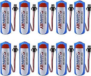 Amazon.com: YICUAA (10 Pack) ER14505M AA 3.6V Lithium Battery 2200mAh Li-SOCL₂ Non-Rechargeable ...
