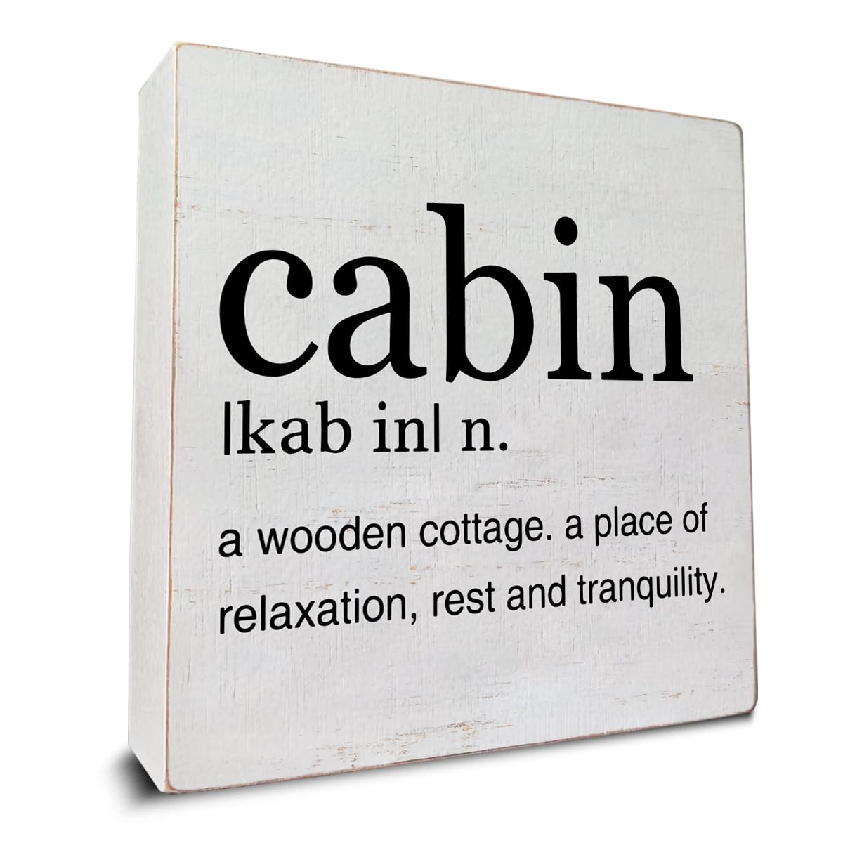 Amazon.com : Cabin Definition Art Wooden Box Sign Rustic Farmhouse ...