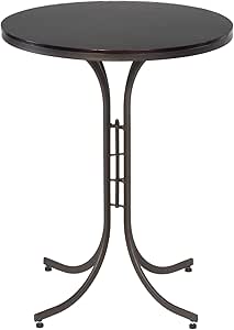 Amazon.com: Meco Destiny Pub Table, Cinnabar Metal Frame and Chocolotto ...