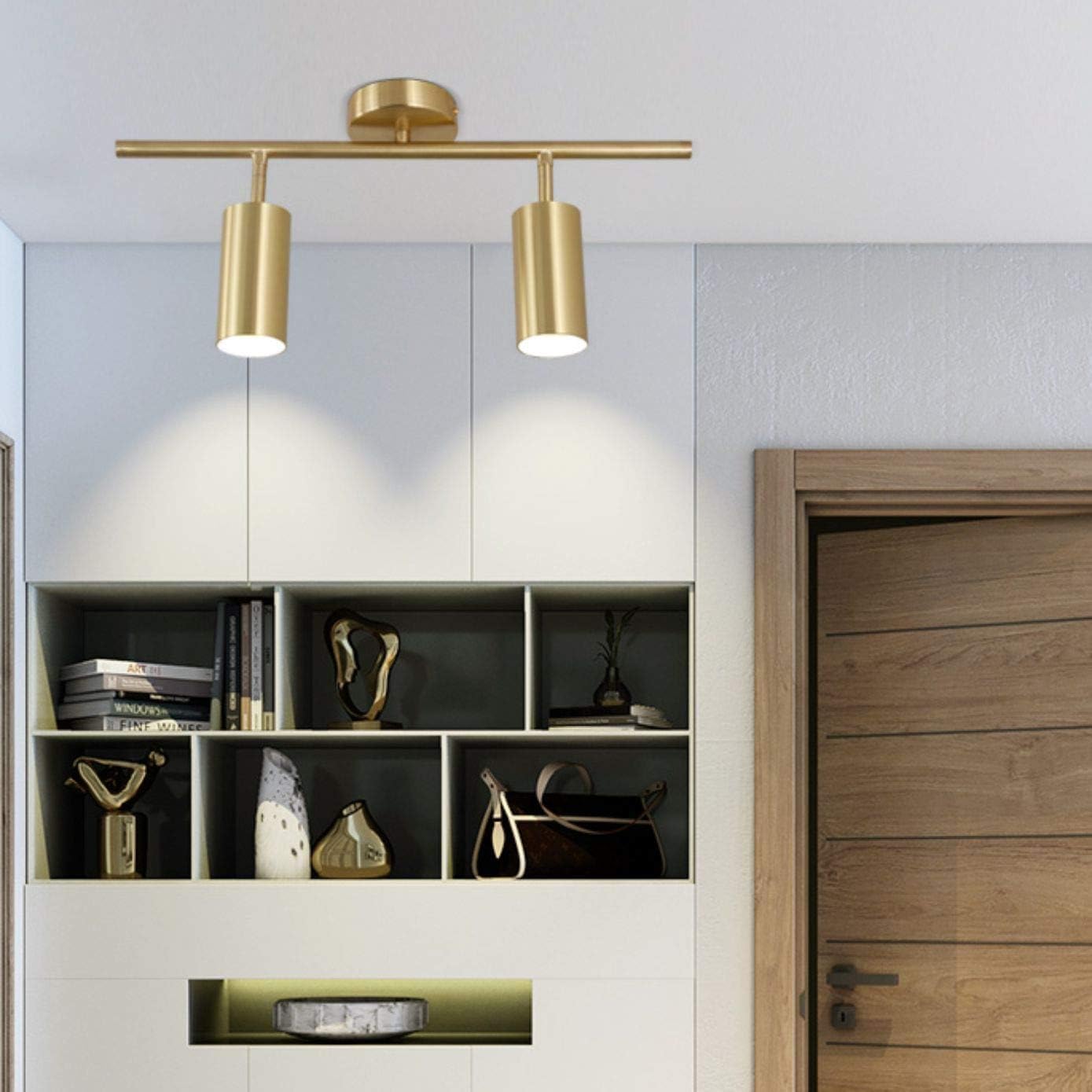Snapklik.com : KCO Lighting Modern 2-Light Gold Track Lighting Fixture ...