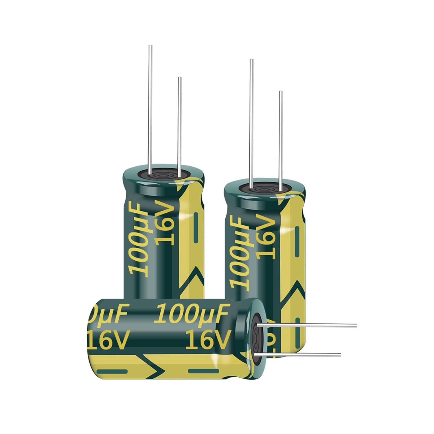 Amazon | PENGLIN 20個 電解コンデンサ アルミ電解コンデンサー 16V 100UF 105℃ 5X11mm 高周波 低抵抗 ...