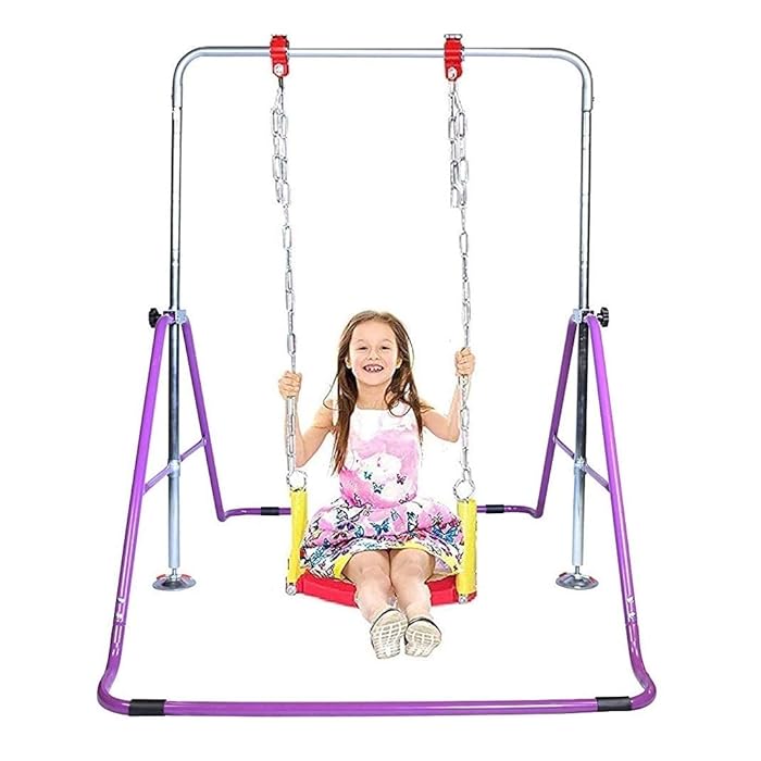 Buy Athletic Bar Kids Jungle Gym Gymnastics 3 in 1 Deluxe Swing Set ...