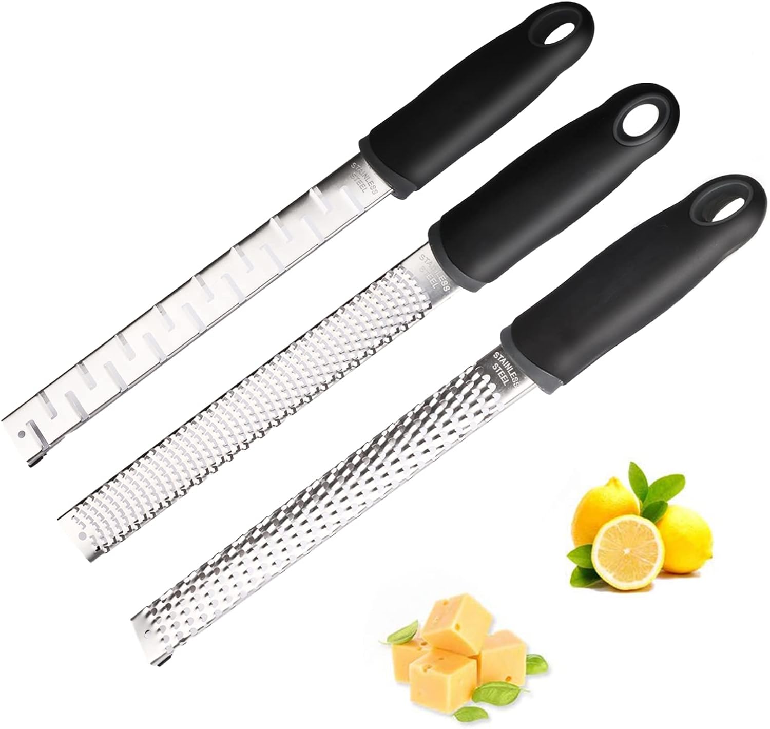 Amazon.com: esLife Grater for Kitchen, 3 Pack Zester Stainless Steel ...