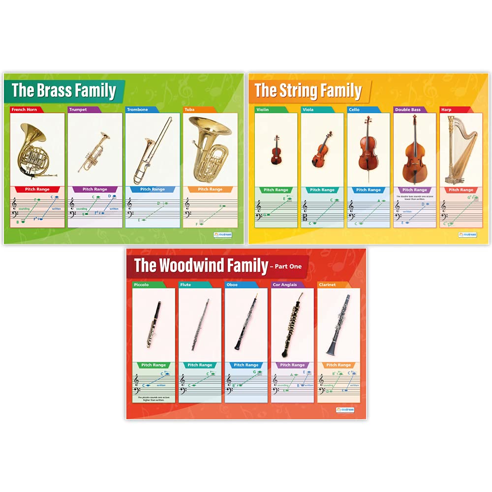 The Orchestra Posters - Set of 6 | Music Posters | Laminated Gloss ...