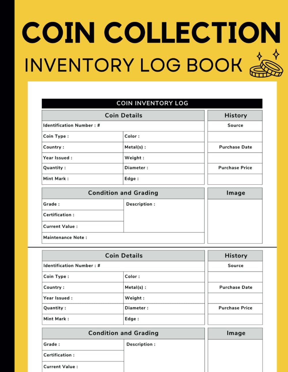 Amazon.com: Coin Collection Inventory: Detailed Coin Inventory Log Book ...