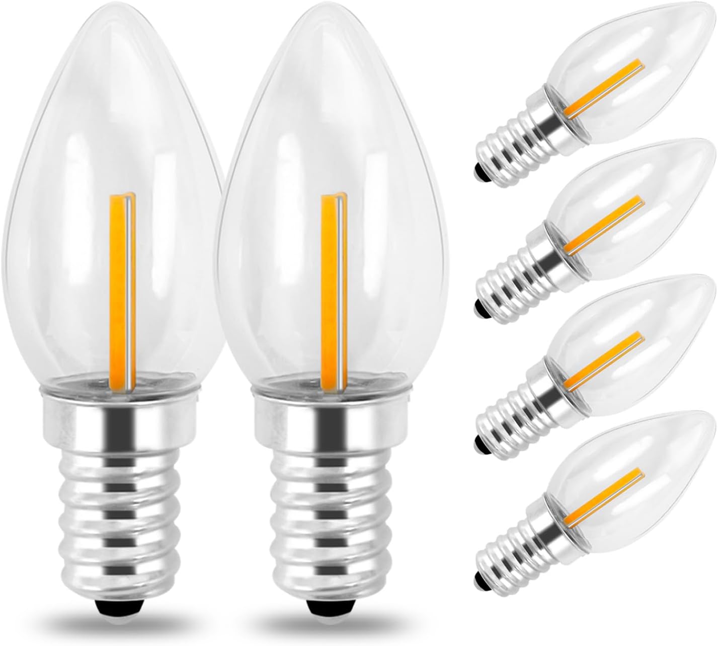 Bogao E12 LED Candelabra Bulb, 12W Daylight White 6000K LED Candle ...