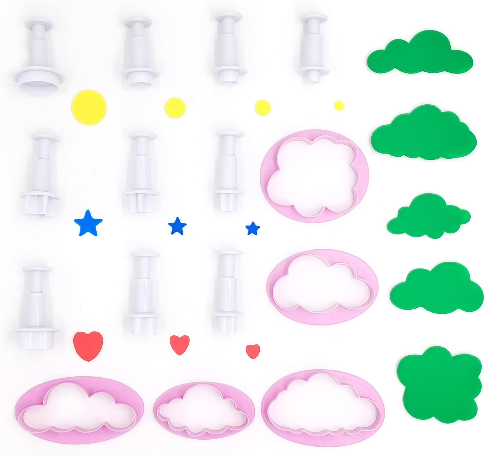 Amazon.com: Cloud Cookie Cutters,Cloud Fondant Cutter Fluffy Cloud ...