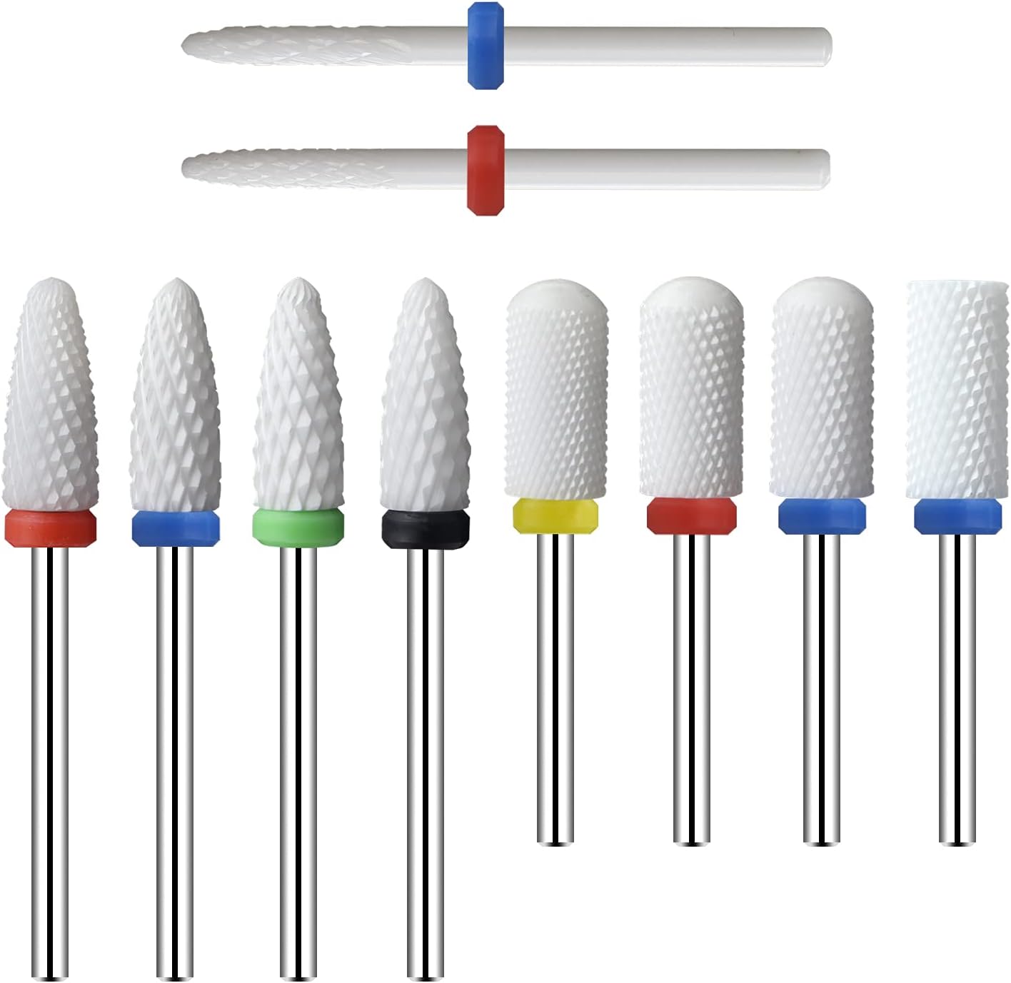 Amazon.com: Ceramic Nail Drill Bits 10Pcs- 3/32 Nail Drill Bits Set for ...