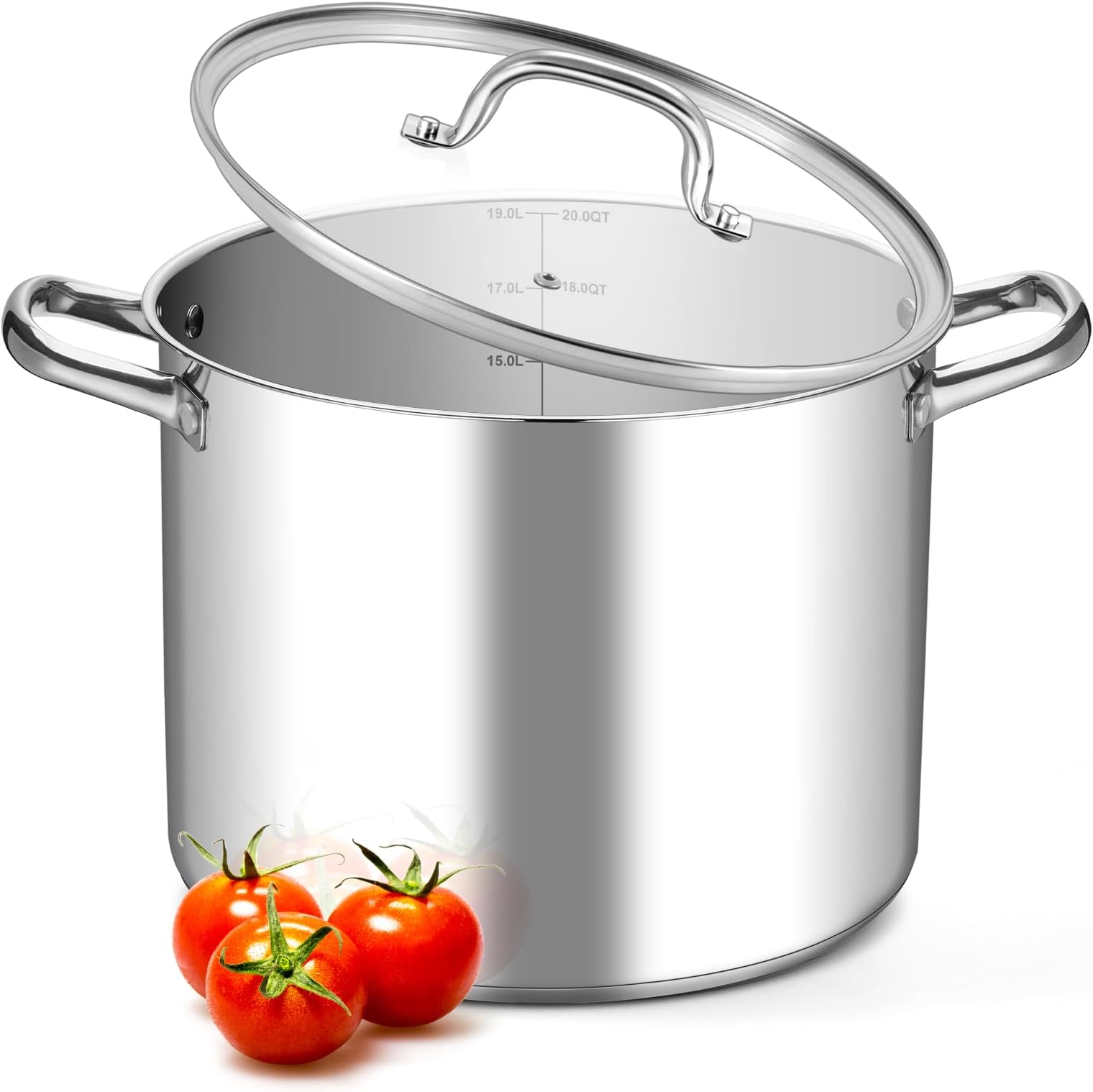 Amazon.com: GasOne Stainless Steel Stockpot – 20qt Stock Pot with Lid ...